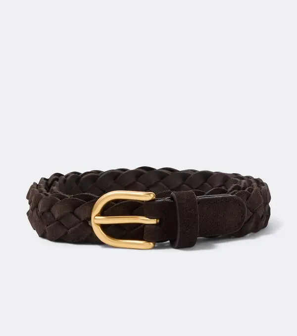 LARDINI Braided Suede Belt