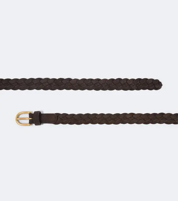 LARDINI Braided Suede Belt