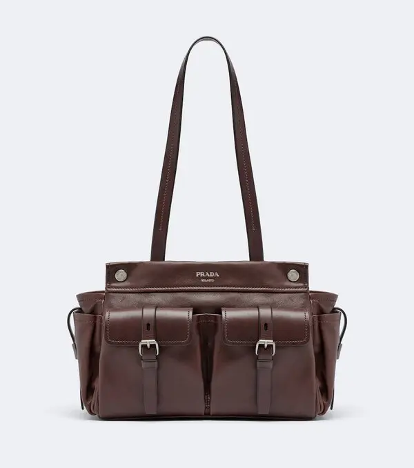 Prada Route Medium Leather Tote Bag
