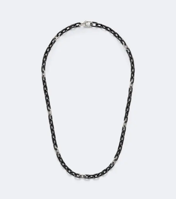 David Yurman Dy Madison® Titanium And Sterling Silver Chain Necklace - Black