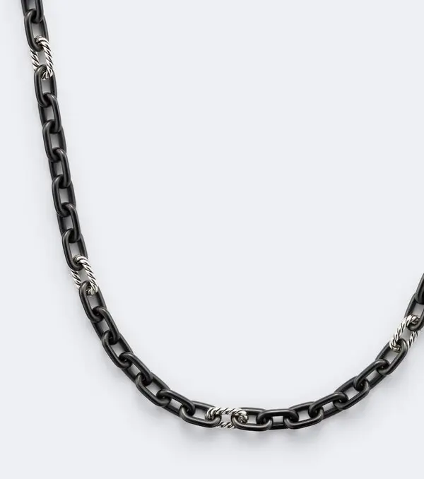 David Yurman Dy Madison® Titanium And Sterling Silver Chain Necklace