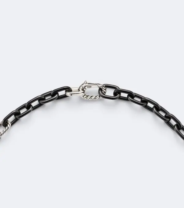 David Yurman Dy Madison® Titanium And Sterling Silver Chain Necklace