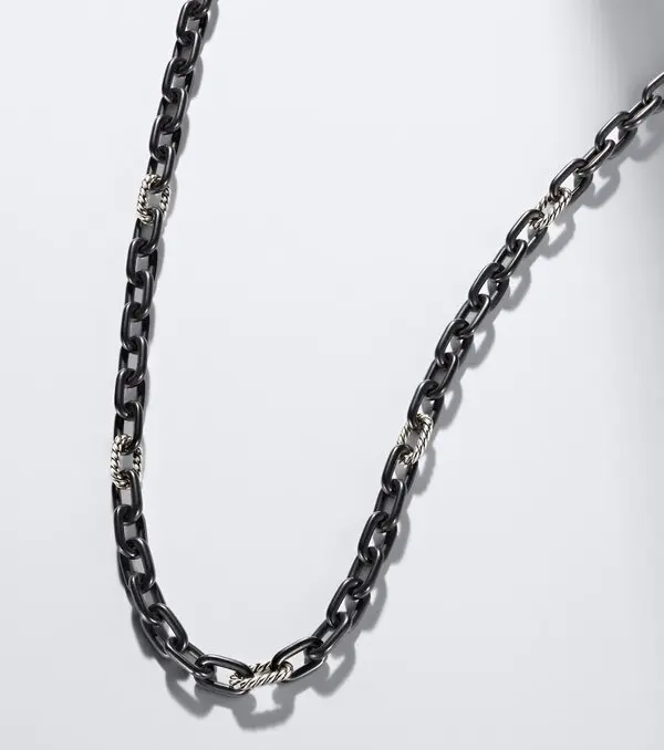 David Yurman Dy Madison® Titanium And Sterling Silver Chain Necklace