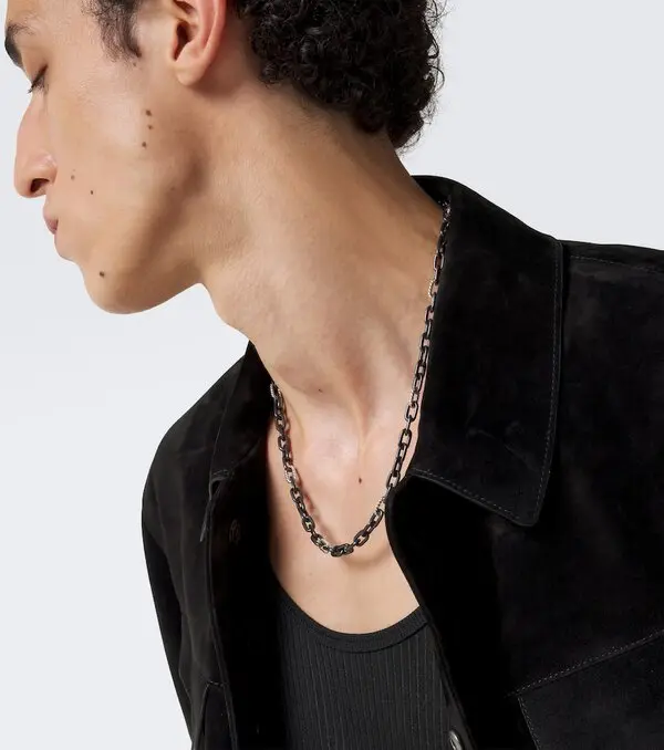 David Yurman Dy Madison® Titanium And Sterling Silver Chain Necklace