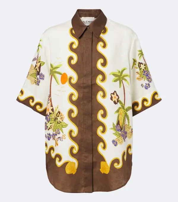 ALEMAIS Island Cove Linen Shirt - Multicoloured
