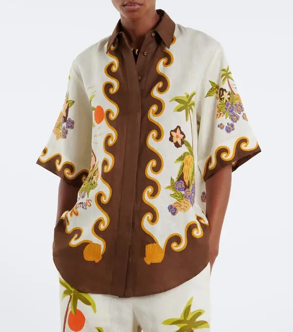 ALEMAIS Island Cove Linen Shirt - Multicoloured