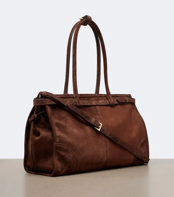 Prada Bonnie Large Suede Shoulder Bag