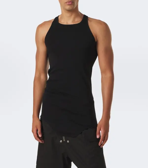 Rick Owens Basic Ribbed-knit Cotton Jersey Tank Top