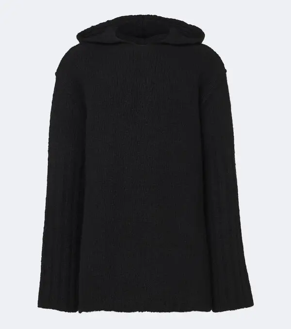 Rick Owens Hooded Cashmere And Silk Sweater