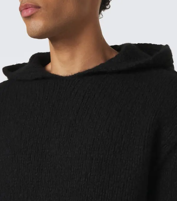 Rick Owens Hooded Cashmere And Silk Sweater