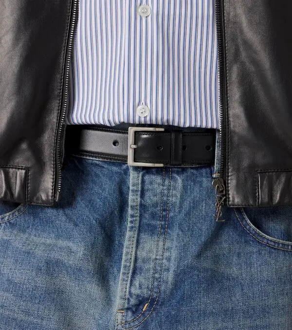 Saint Laurent Vadim Leather Belt