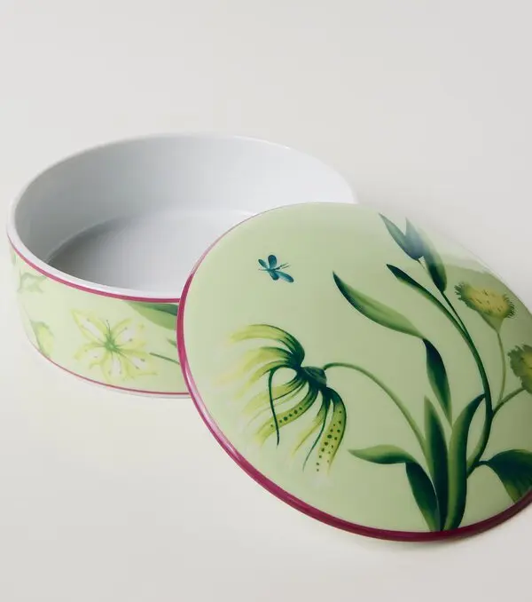 GINORI 1735 Florenza Floral Porcelain Container