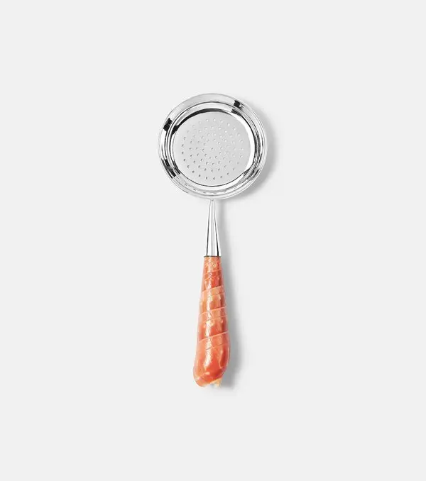 TAVARES 1922 Spiralis Sterling And Shell Tea Strainer