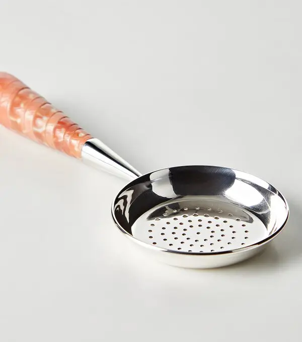 TAVARES 1922 Spiralis Sterling And Shell Tea Strainer
