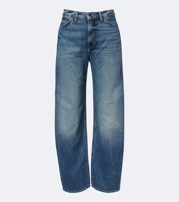 NILI LOTAN Tribeca Barrel-leg Jeans - Blue