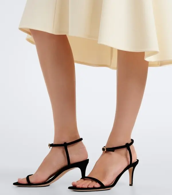 GIANVITO ROSSI Velvet Sandals
