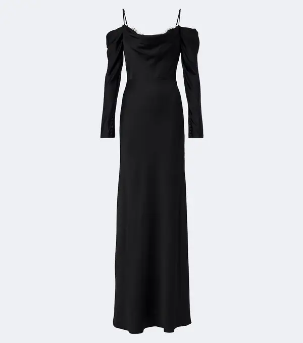 Rebecca Vallance Noire Off-shoulder Gown