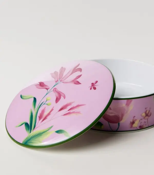 GINORI 1735 Florenza Floral Porcelain Container