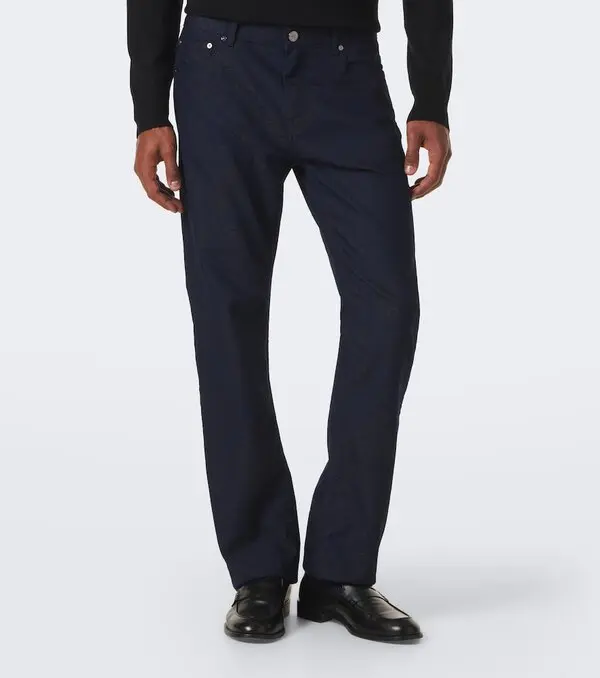 Etro Jacquard Cotton-blend Slim Pants