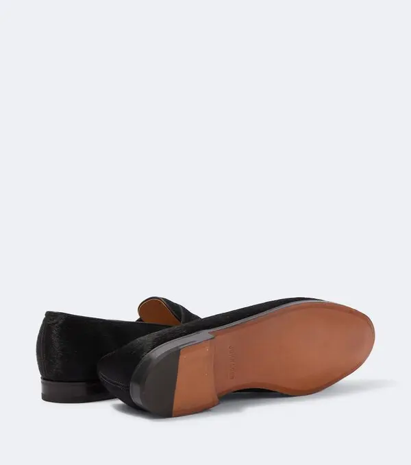 John Lobb Lopez Calf Hair Penny Loafers