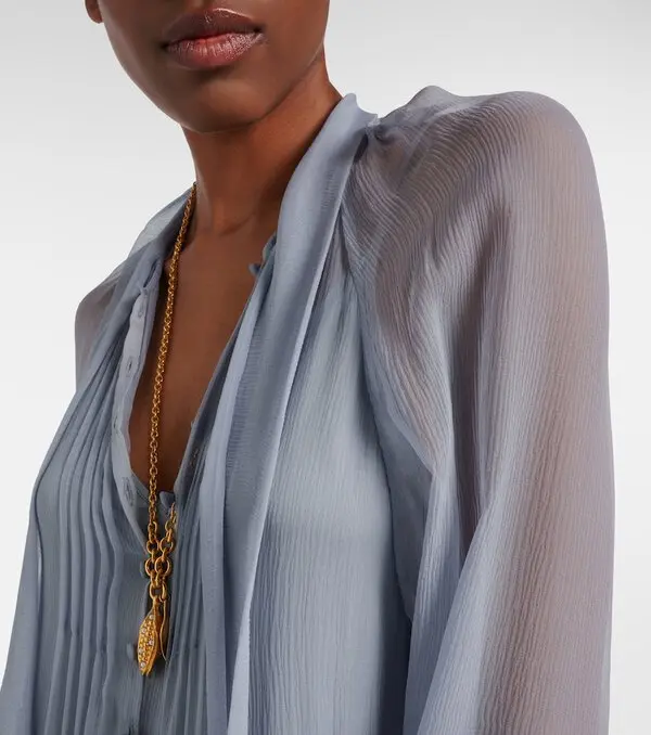 Chloé Ruffled Silk Muslin Maxi Dress