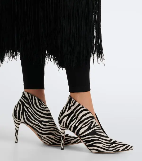 GIANVITO ROSSI Vania Zebra-print Calf Hair Pumps