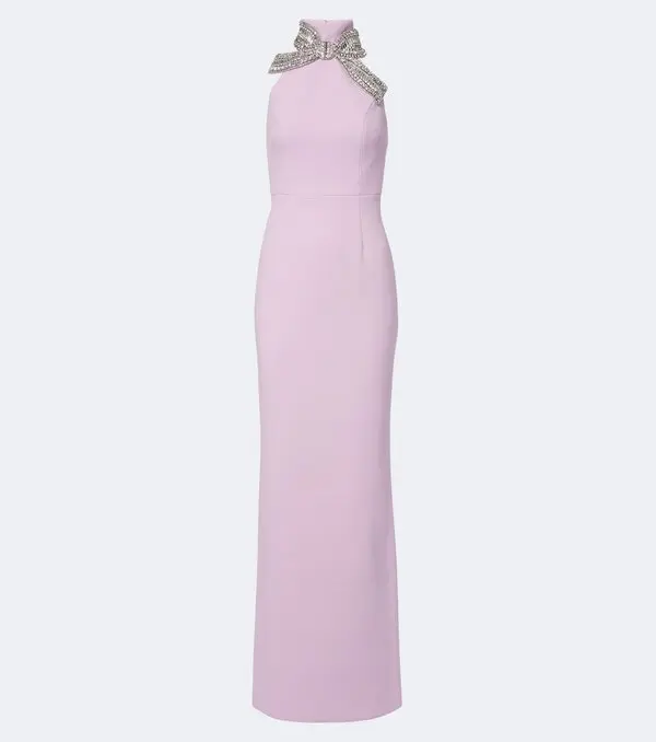 Rebecca Vallance Yolanda Embellished Crepe Gown - Purple