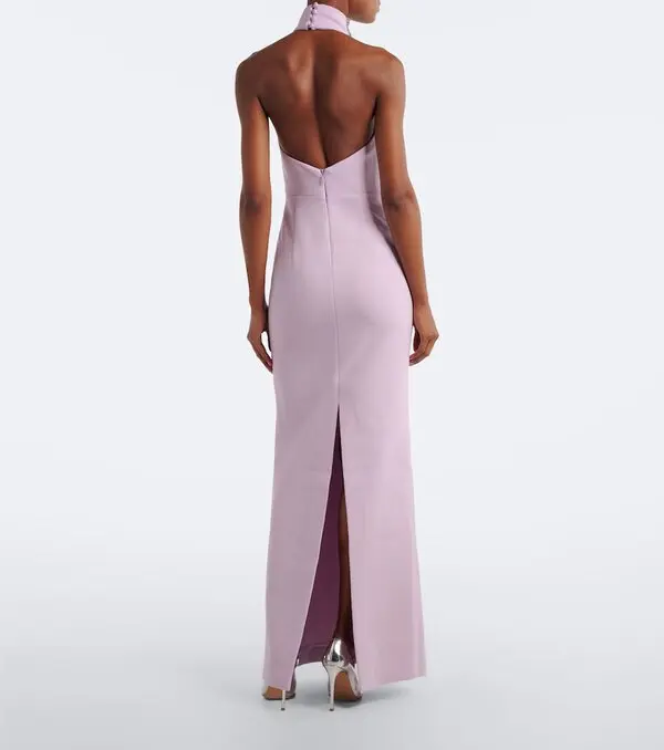 Rebecca Vallance Yolanda Embellished Crepe Gown - Purple