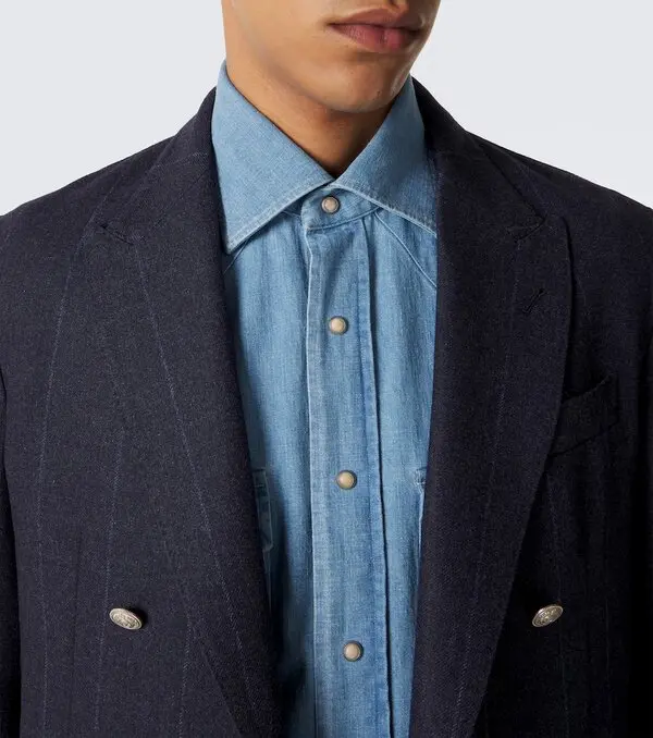 Eleventy Denim Western Shirt