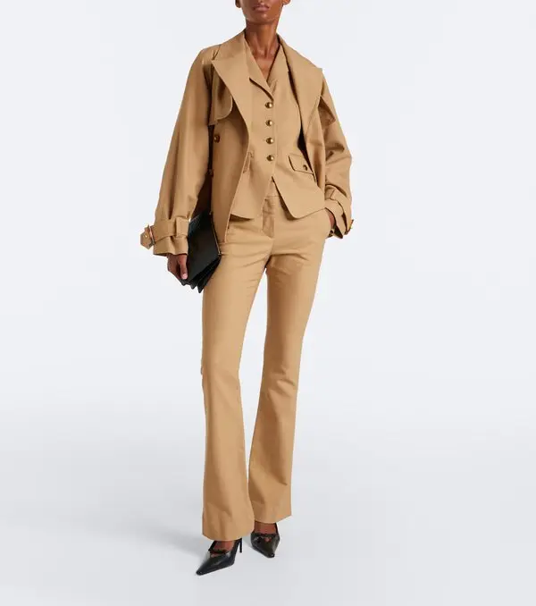 Veronica Beard Corbette Twill Flared Pants