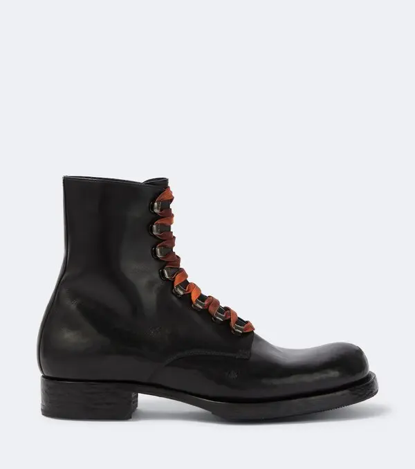 Prada Leather Lace-up Boots