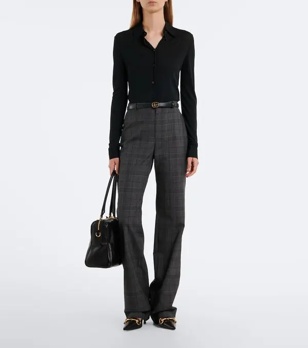 Gucci Borsetto Large Leather Bowling Bag
