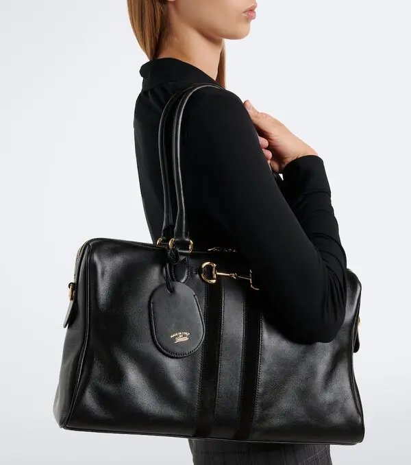 Gucci Borsetto Large Leather Bowling Bag