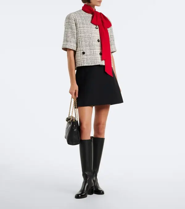 Valentino Garavani Vlogo Knee-high Leather Boots