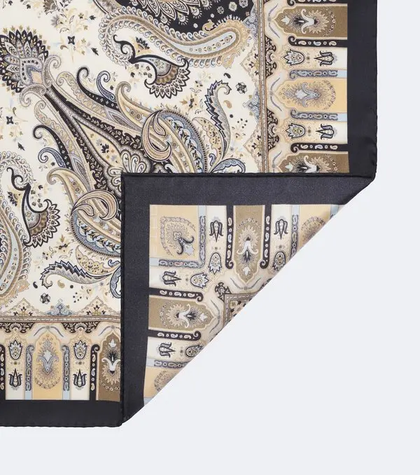 Etro Printed Silk Twill Scarf