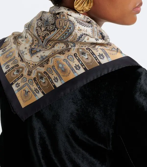 Etro Printed Silk Twill Scarf