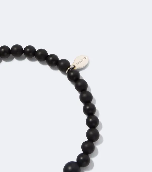 Alexander McQueen Beaded Skull Bracelet