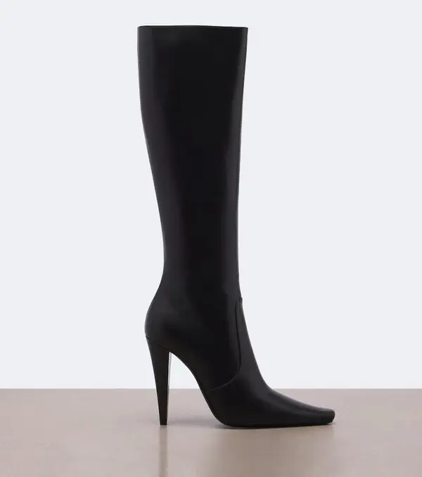 Saint Laurent 77 Leather Knee-high Boots