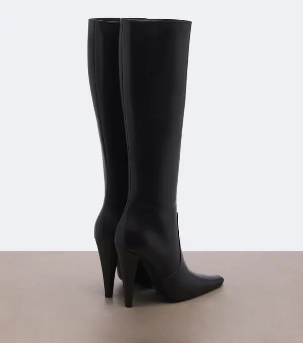 Saint Laurent 77 Leather Knee-high Boots