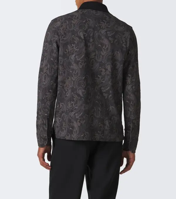 Etro Printed Cotton Pique Polo Shirt