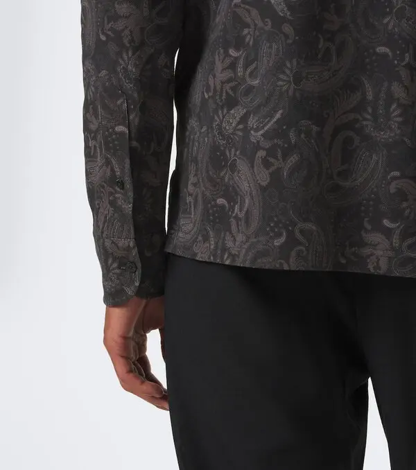 Etro Printed Cotton Pique Polo Shirt