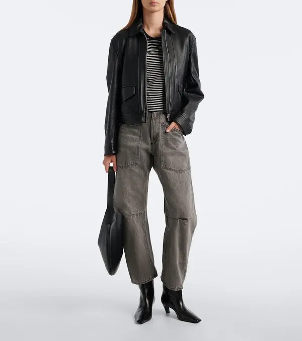 NILI LOTAN Shon Barrel-leg Jeans