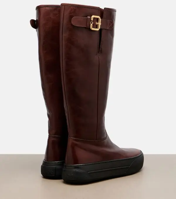 Chloé Delia Leather Knee-high Boots