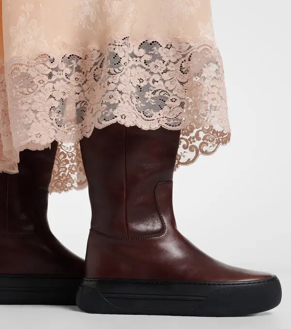 Chloé Delia Leather Knee-high Boots