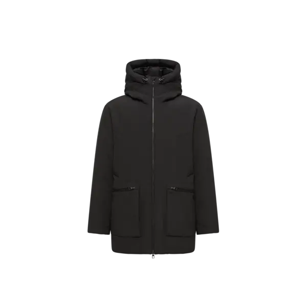 Moncler Aurino Hooded Mid-length Parka - Black
