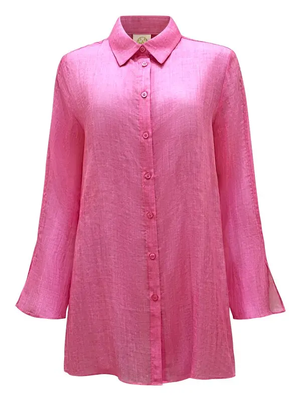 WHY MARY Linen Shirt - Pink