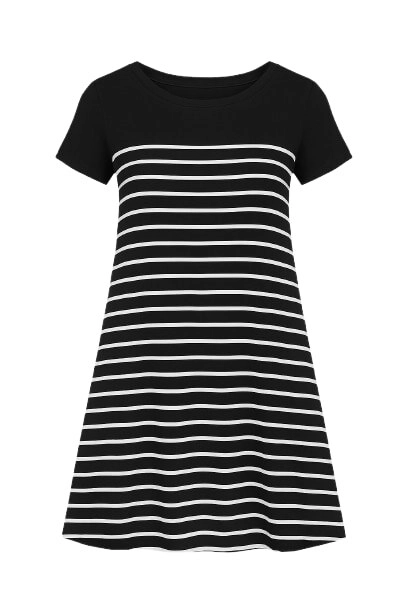 CONQUISTA Striped A-line Dress