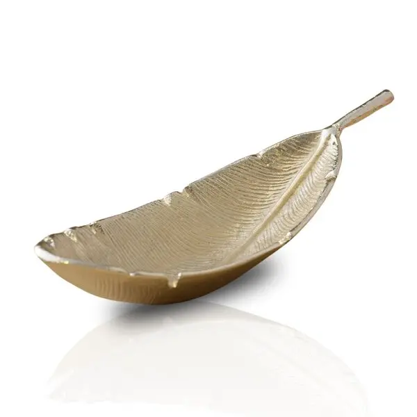 MARLETH Solid Brass Leaf-shaped Serving Dish