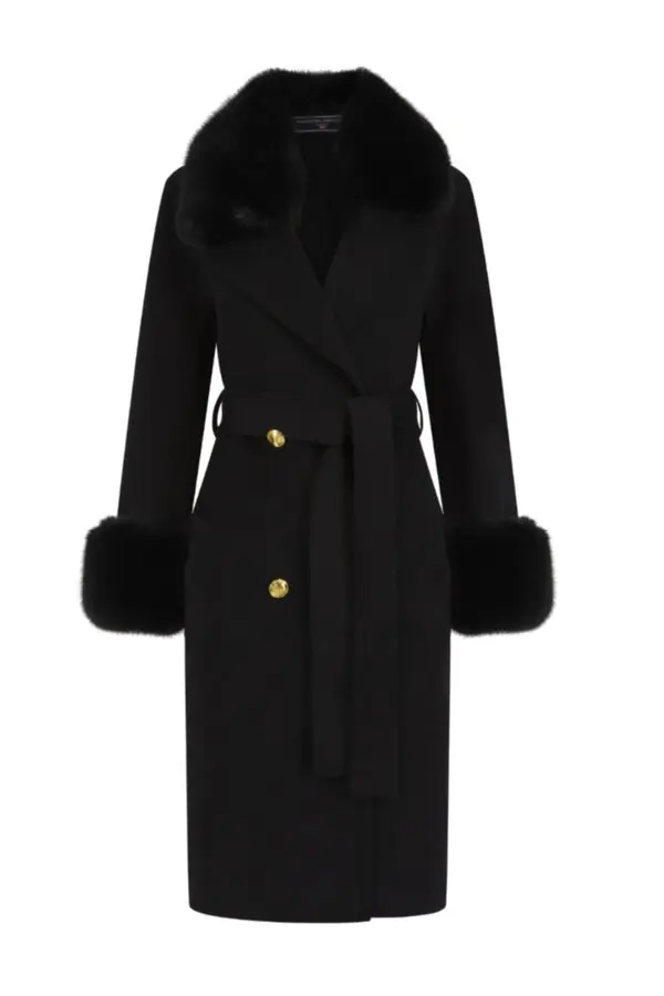 HORTONS ENGLAND Buckingham Cashmere Coat - Black