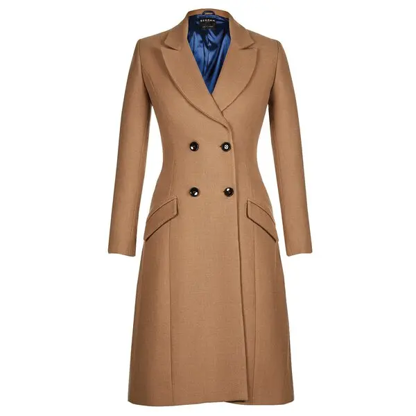 SERRAN LONDON Classic Double-breasted Wool Overcoat
